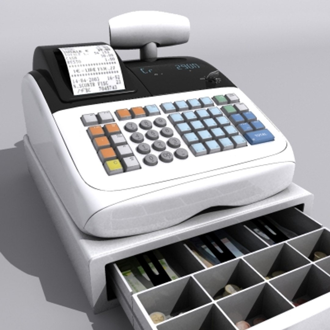 3d model cash register