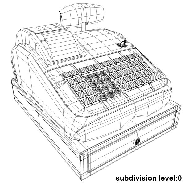 3d model cash register