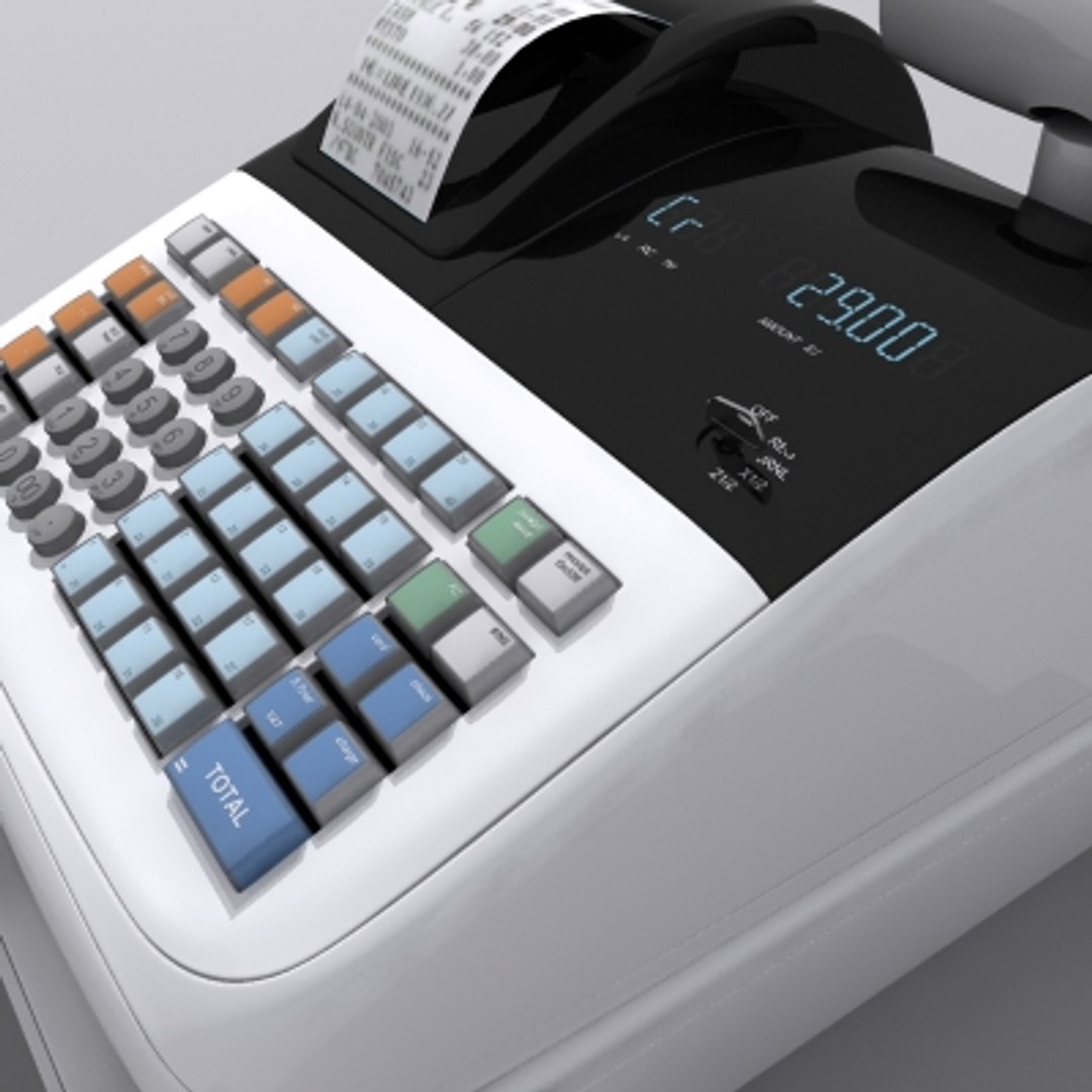 3d model cash register