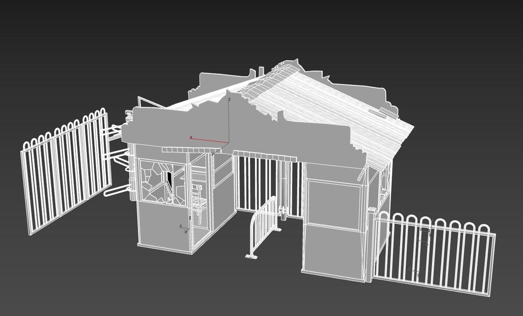 Abandoned Amusement Park Entrance And Ticketbooth 3D Model - TurboSquid ...