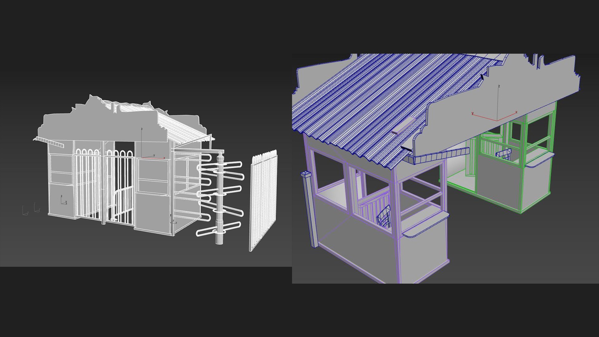 Abandoned Amusement Park Entrance and Ticketbooth 3D model - TurboSquid ...