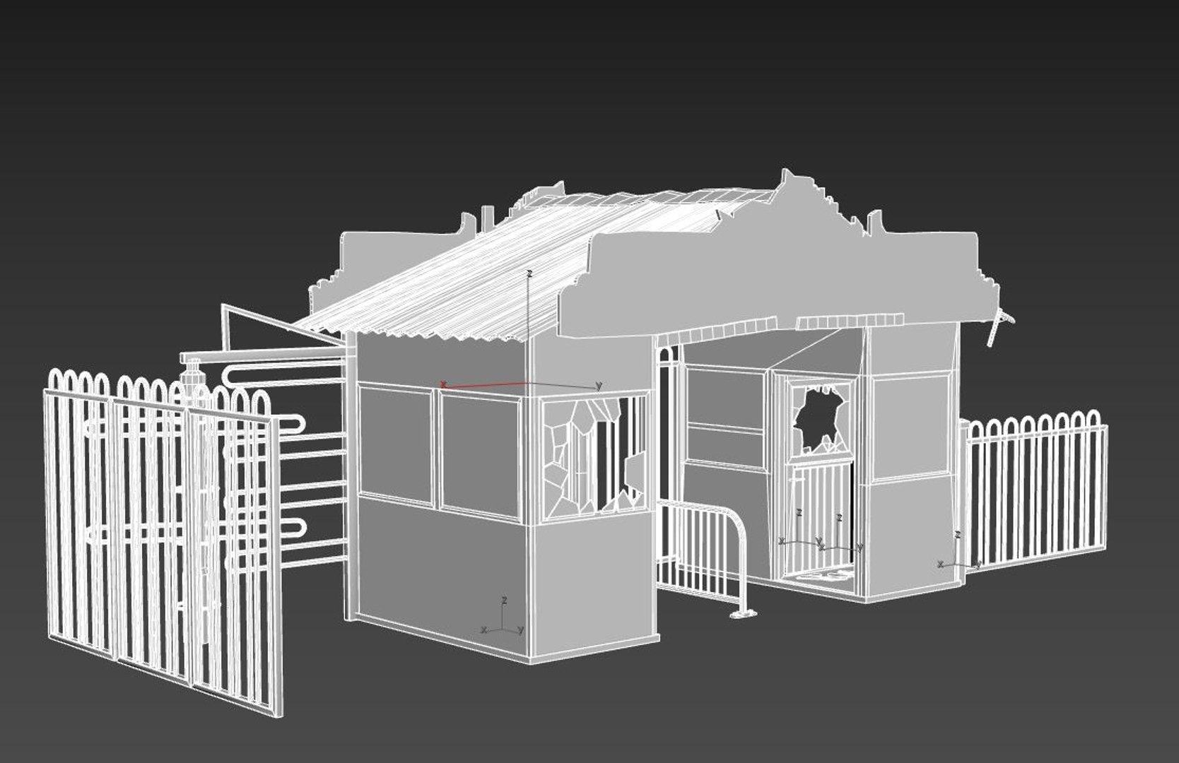 Abandoned Amusement Park Entrance And Ticketbooth 3D Model - TurboSquid ...
