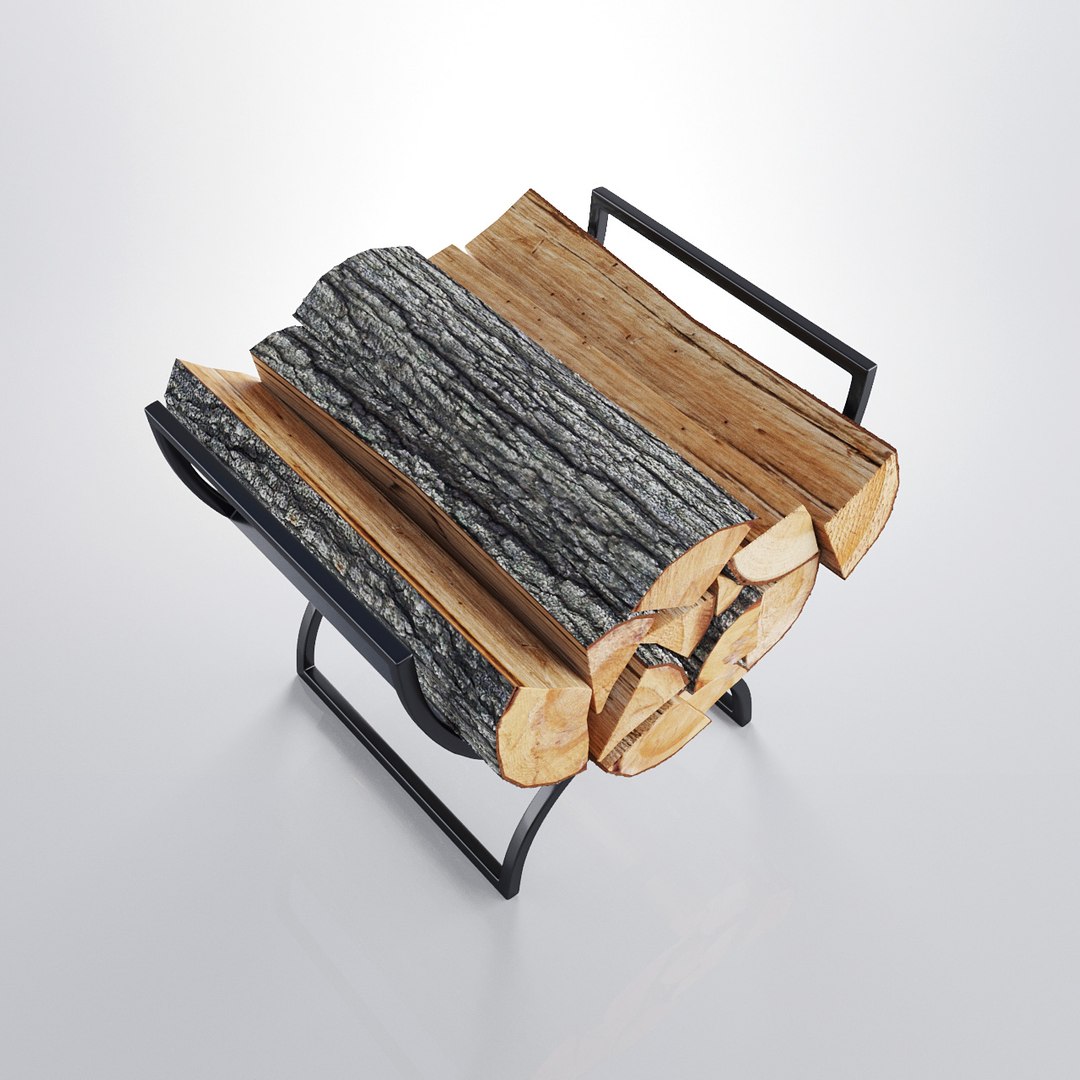 3d firewood stack model