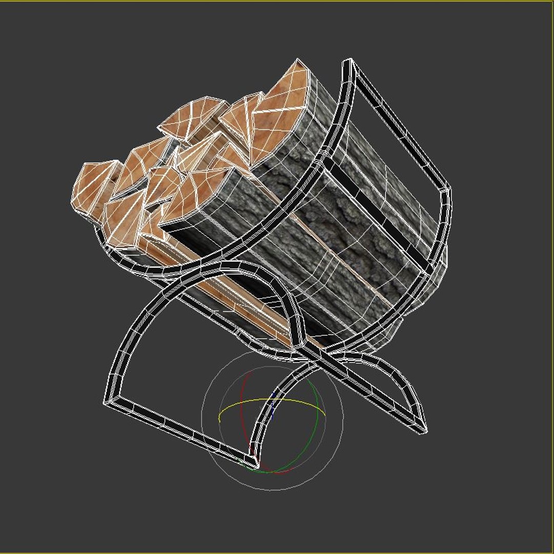3d firewood stack model