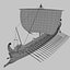 3d Model Roman Trireme Battle Ship