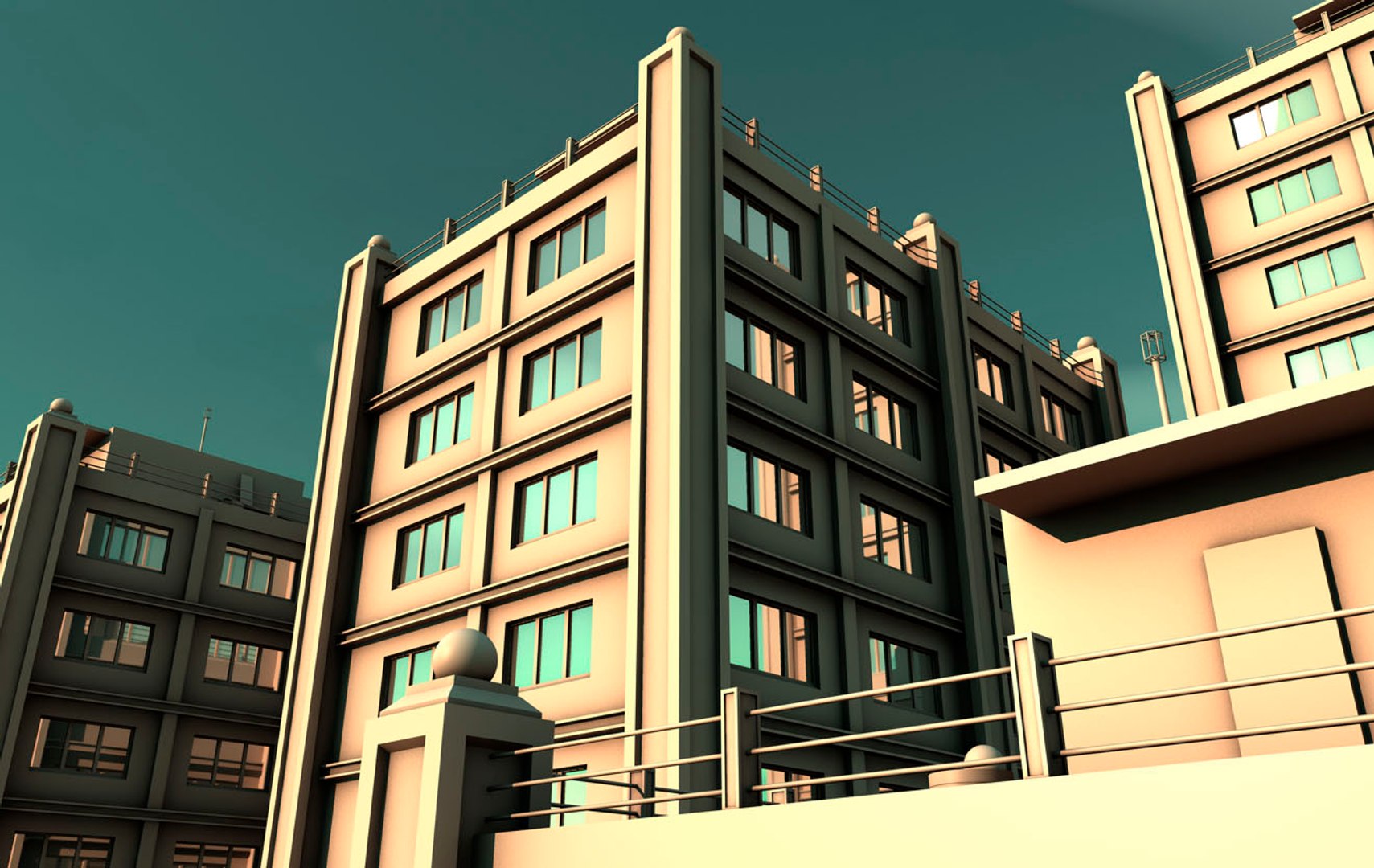 3d model urban building