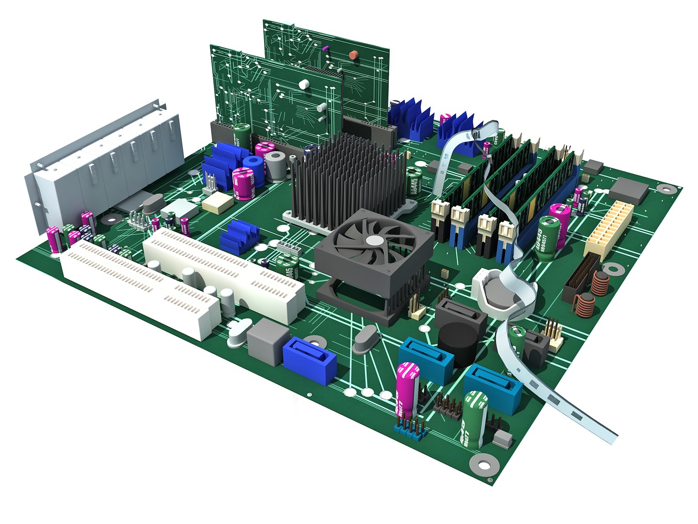 Motherboard 3d Model