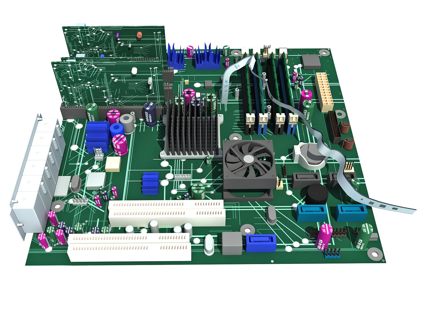Motherboard 3d Model