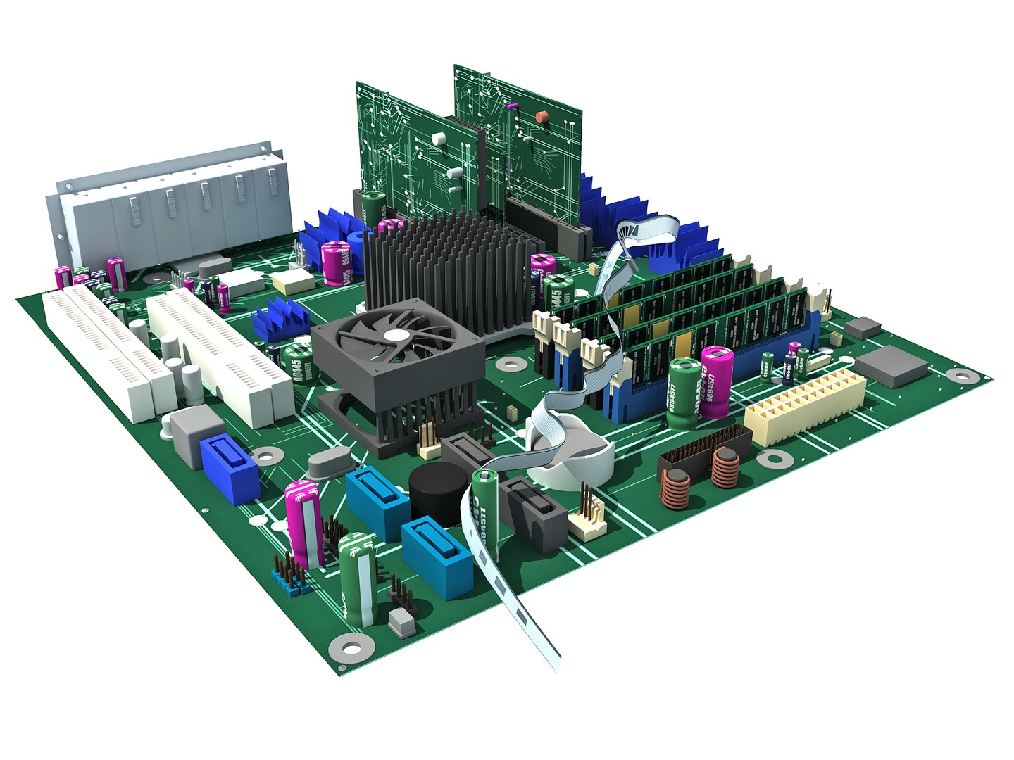 Motherboard 3d Model