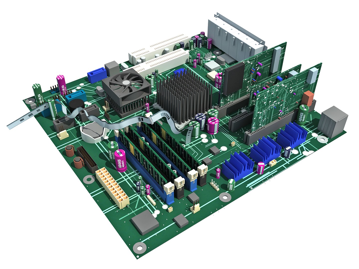 Motherboard 3d Model