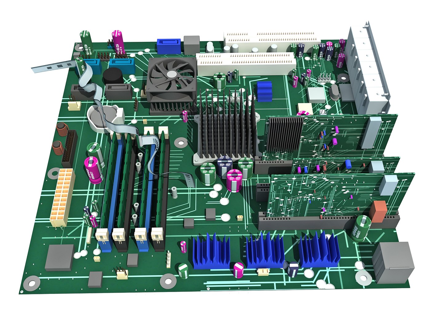 Motherboard 3d Model