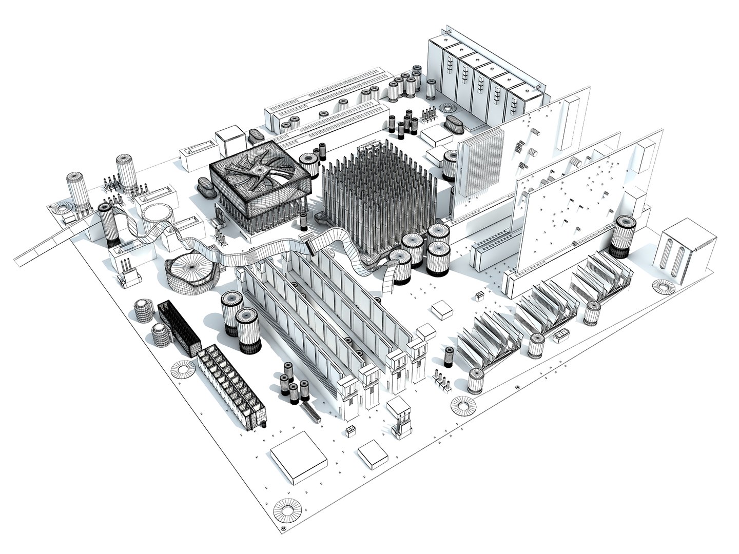 Motherboard 3d Model