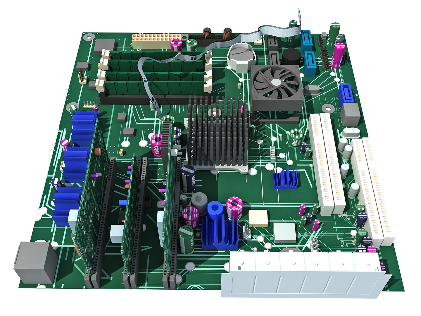 Motherboard 3d Model