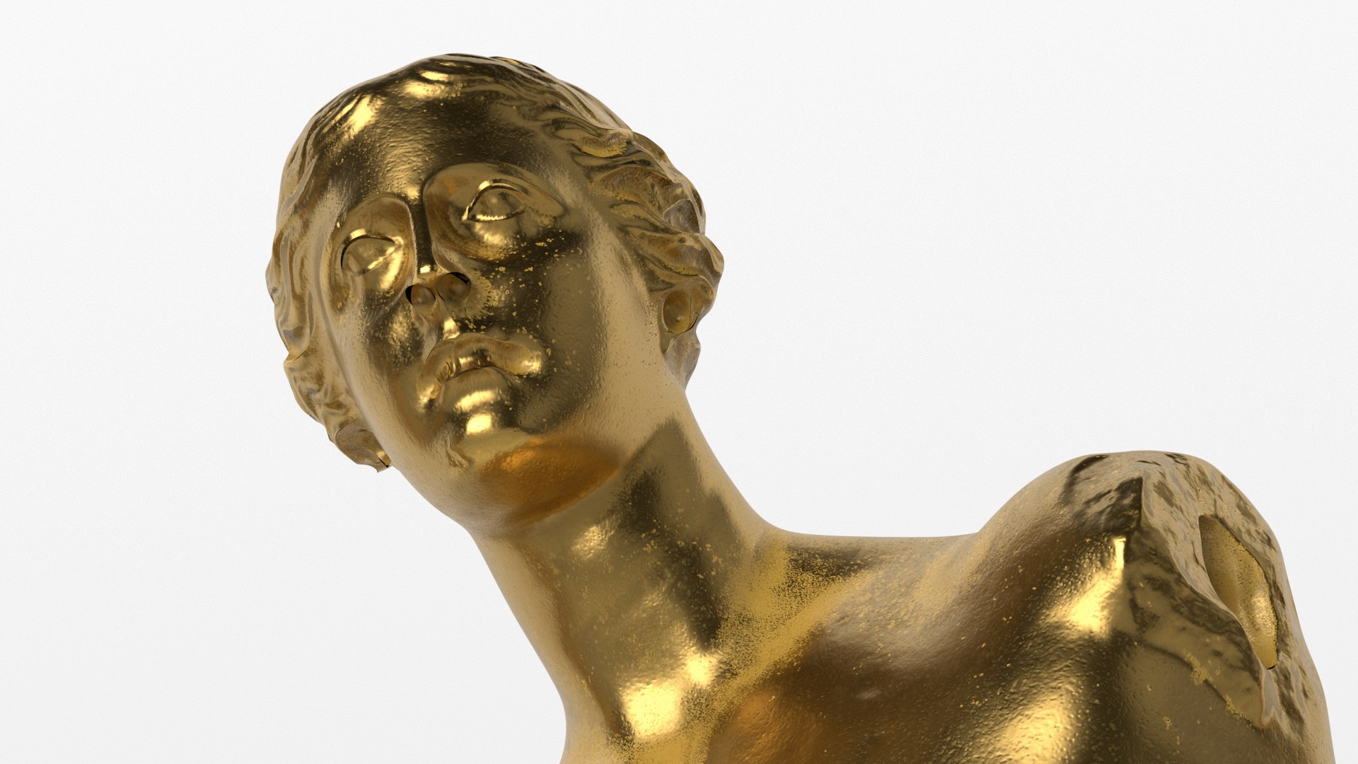 3D Statue Of Venus De Milo Gilded - TurboSquid 2279707