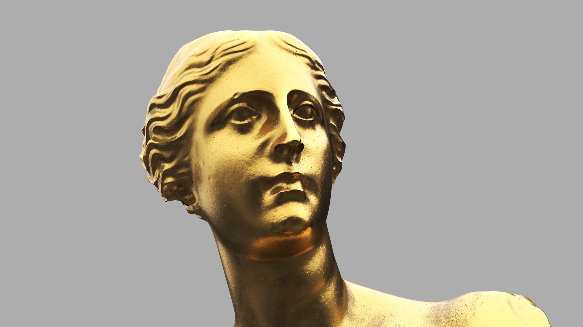 3D Statue Of Venus De Milo Gilded - TurboSquid 2279707