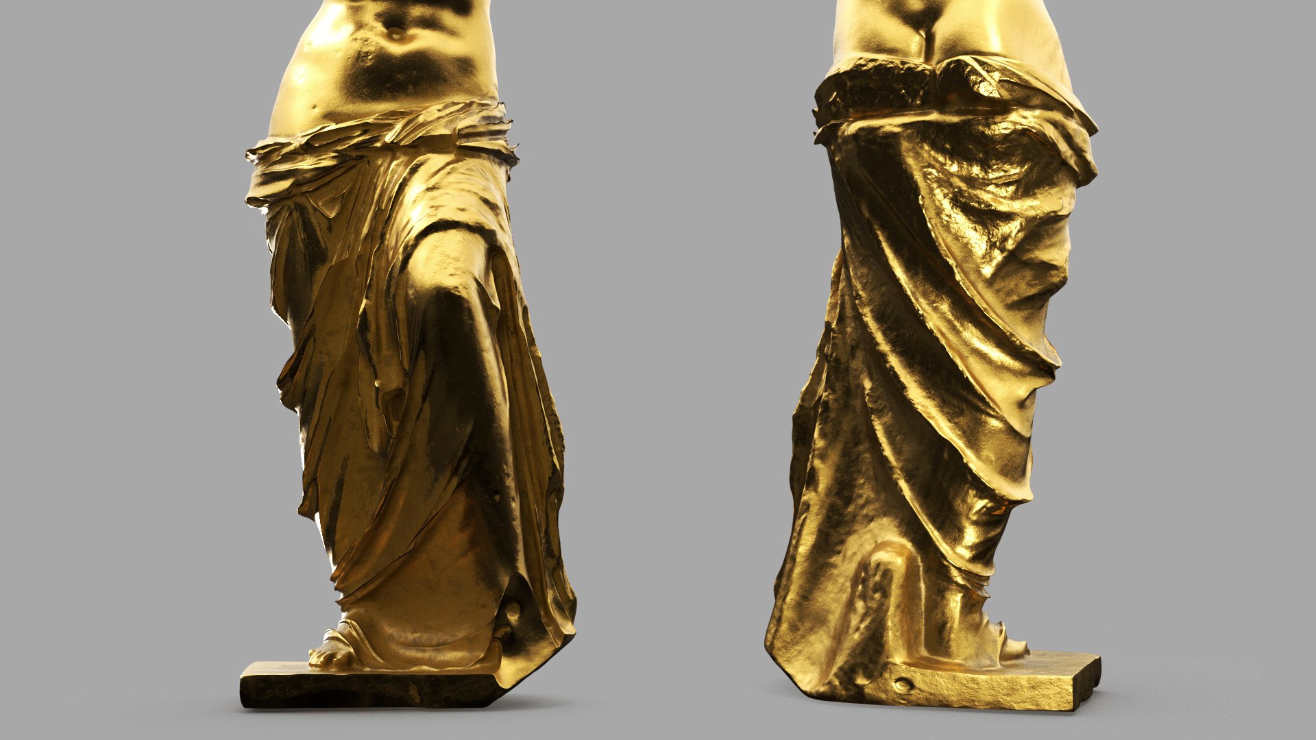 3D Statue Of Venus De Milo Gilded - TurboSquid 2279707