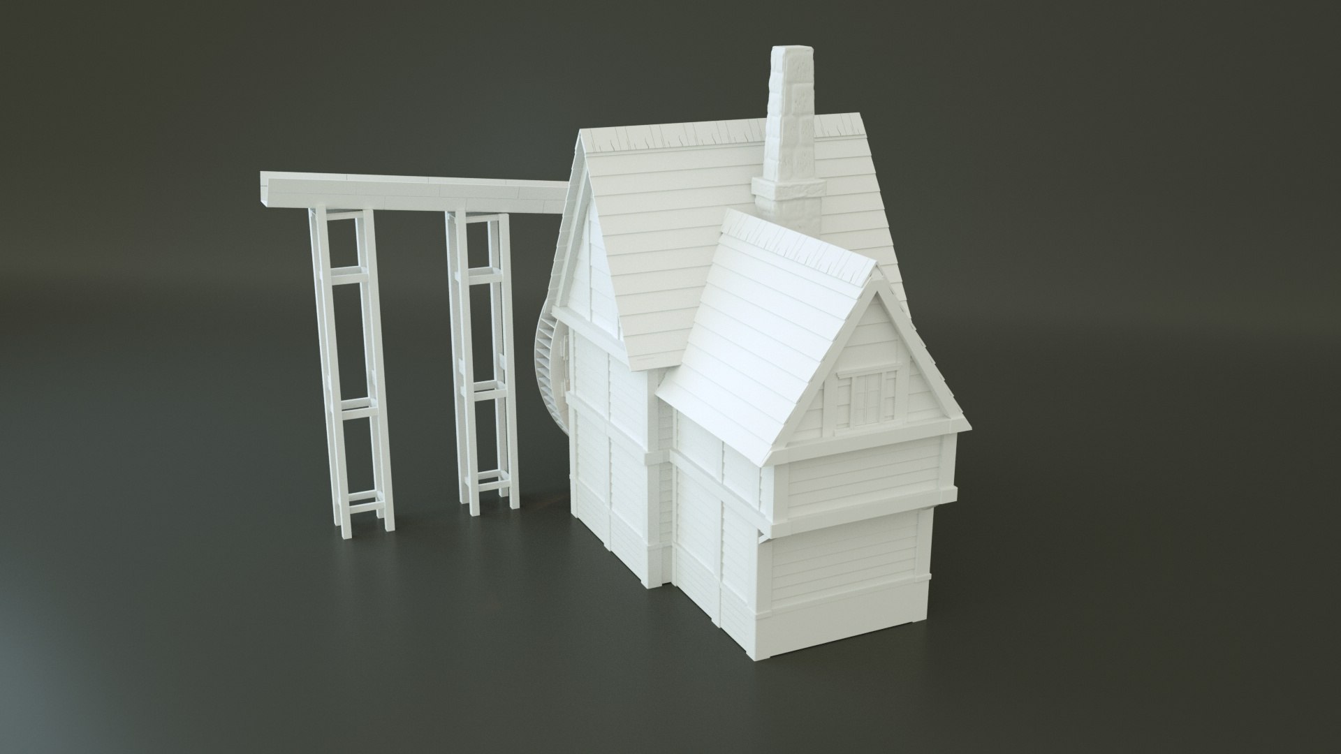 Watermill 3d Model 3D Model - TurboSquid 2220261