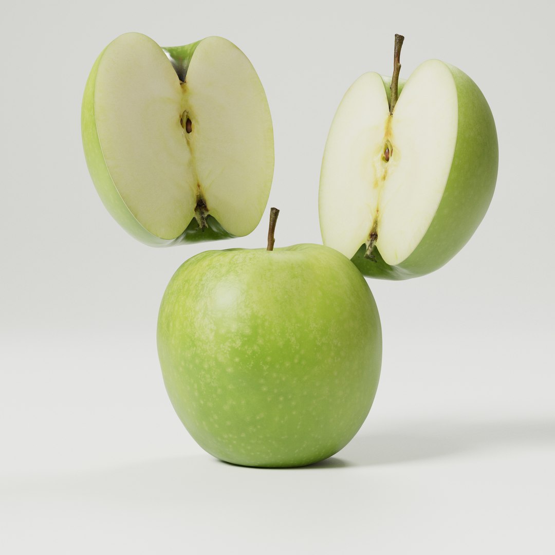 3D Apple - Green Model - TurboSquid 1873968