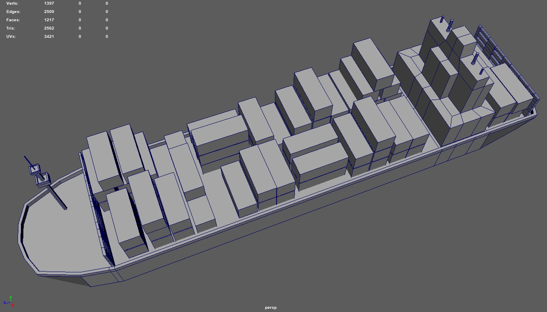 Low Poly Cargo Ship 01 3D Model - TurboSquid 2255067