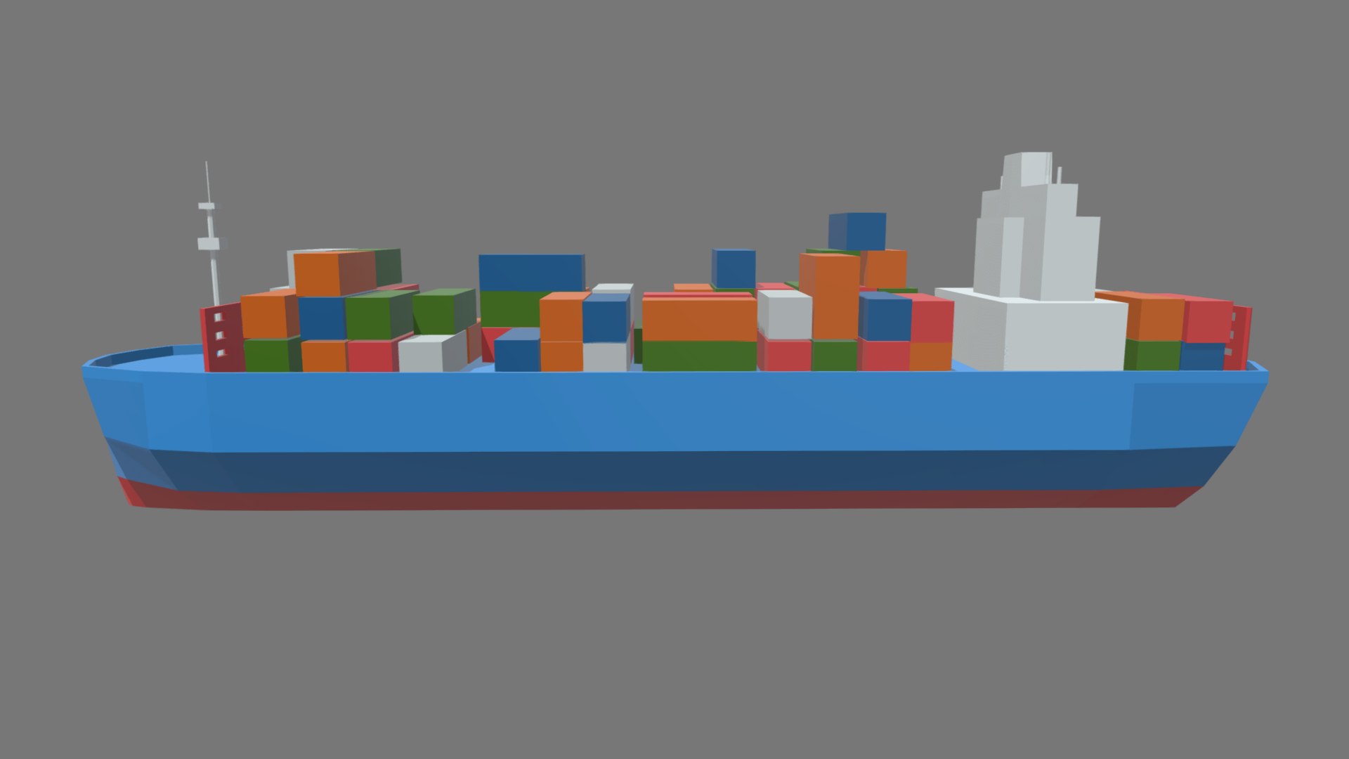 Low Poly Cargo Ship 01 3D Model - TurboSquid 2255067