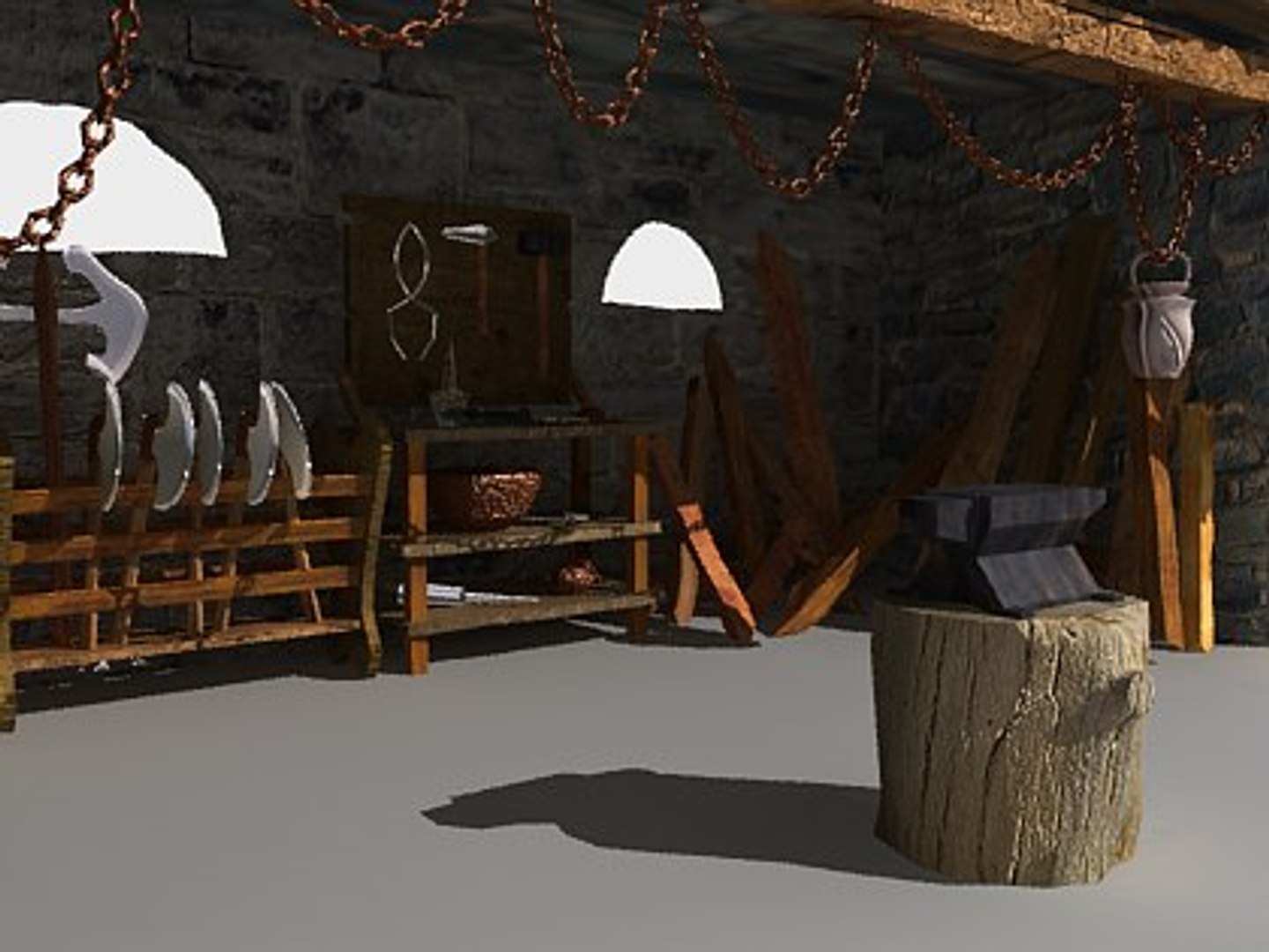 3d Medieval Iron-works Realistic Model