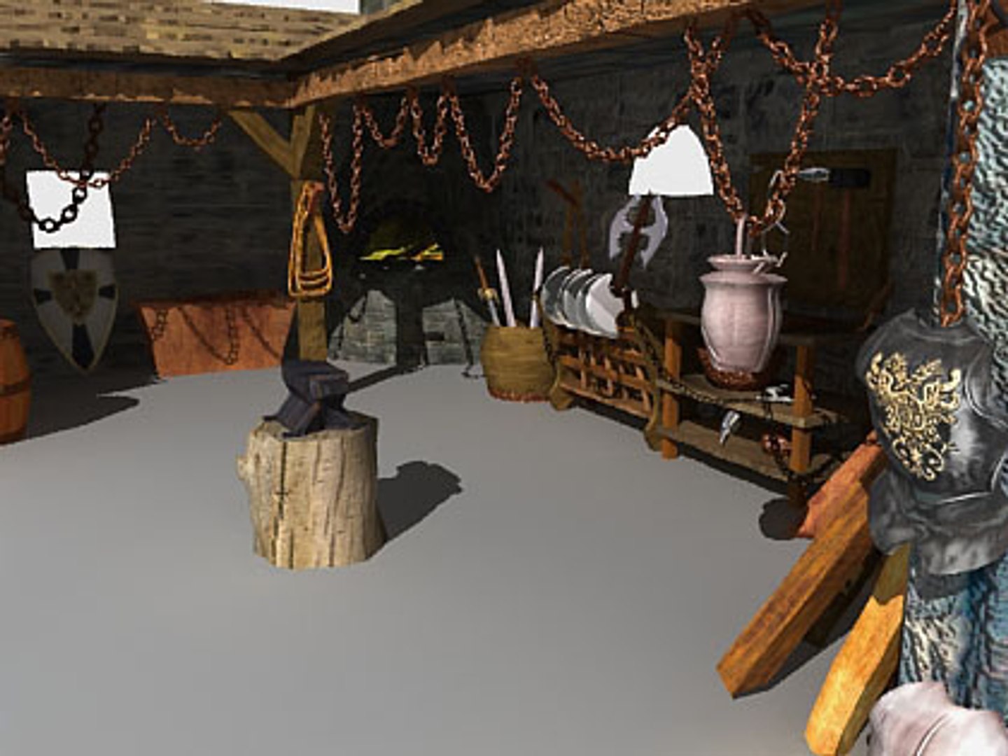 3d Medieval Iron-works Realistic Model