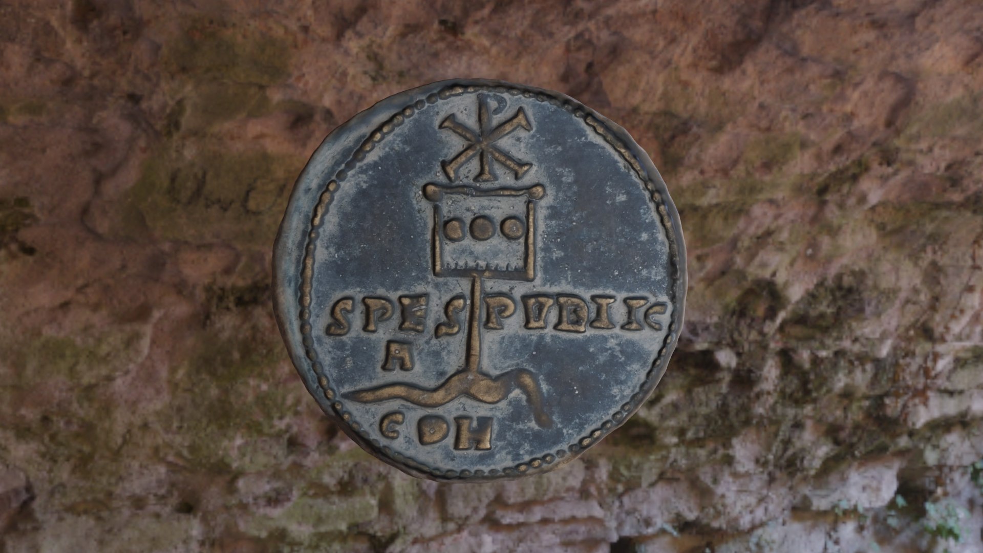 3D Model Coin CONSTANTINE And LABARUS - TurboSquid 2071970