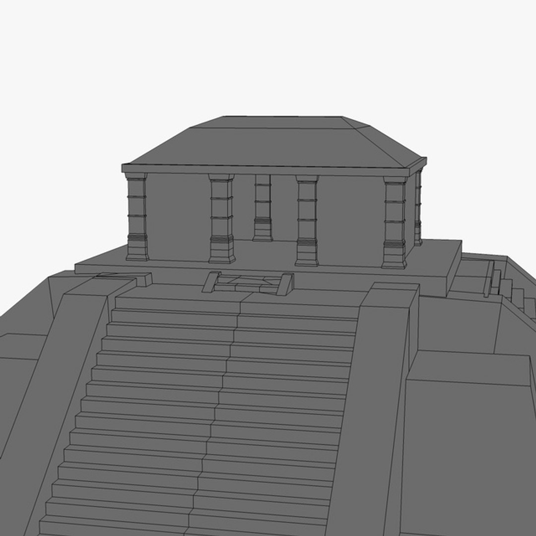 3d model ancient stone pyramid