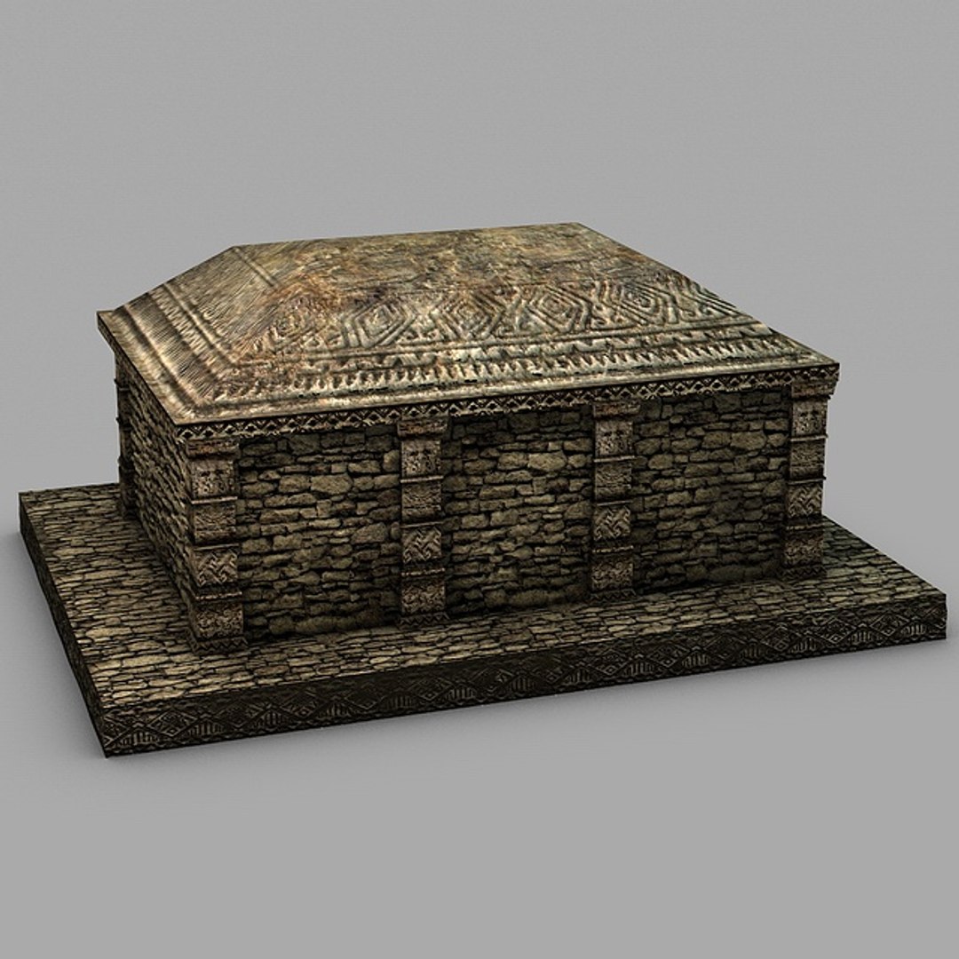 3d model ancient stone pyramid
