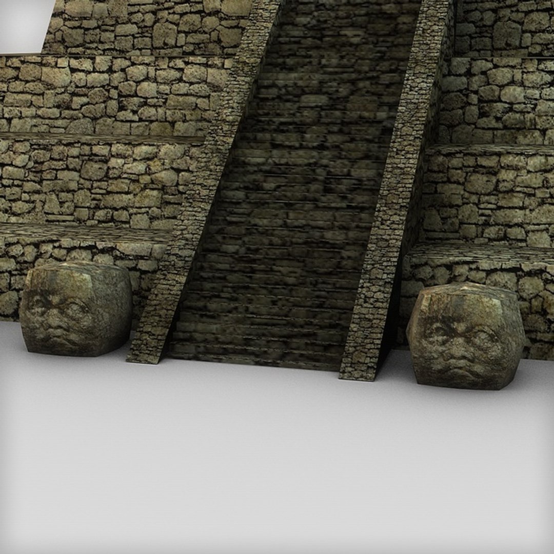 3d model ancient stone pyramid