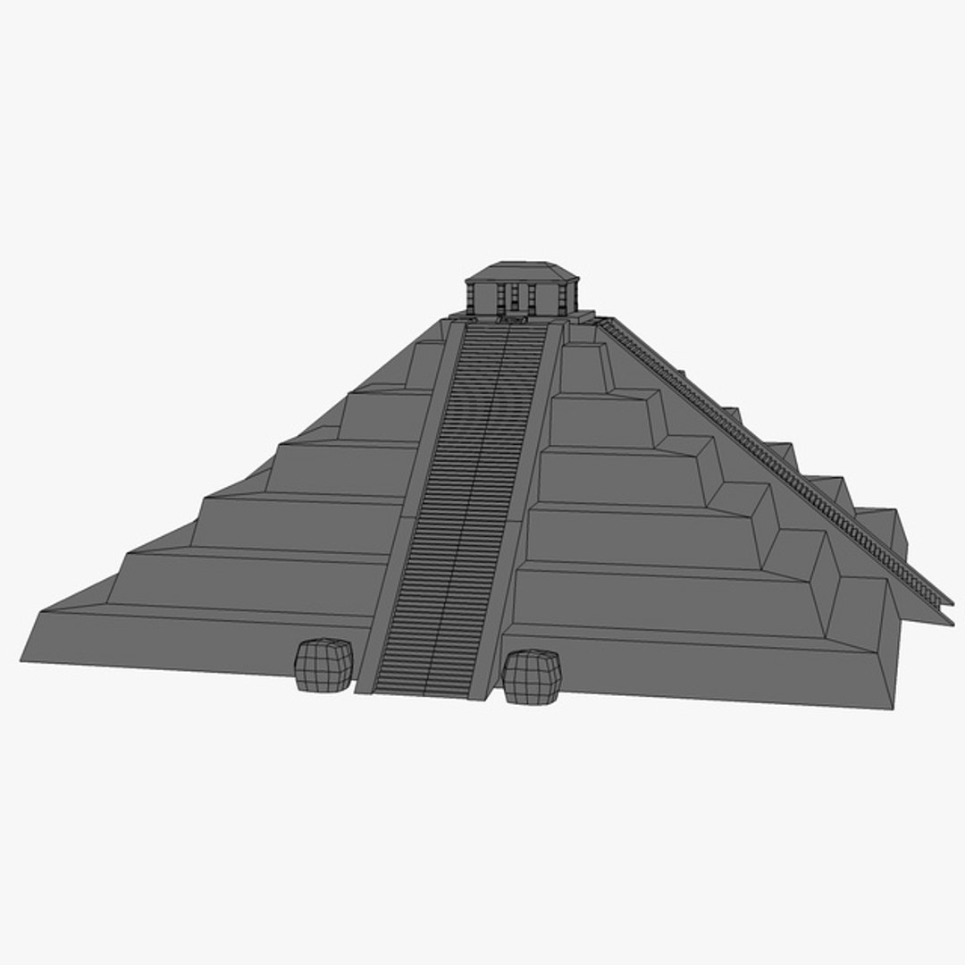 3d model ancient stone pyramid