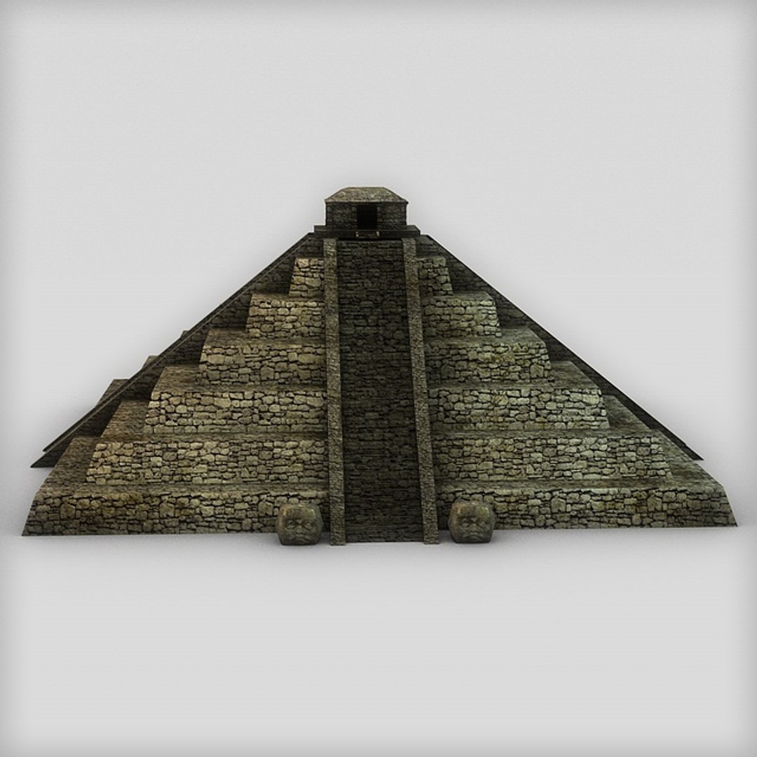 3d model ancient stone pyramid