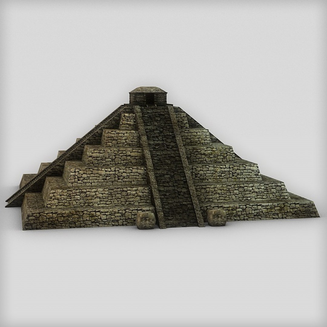 3d model ancient stone pyramid