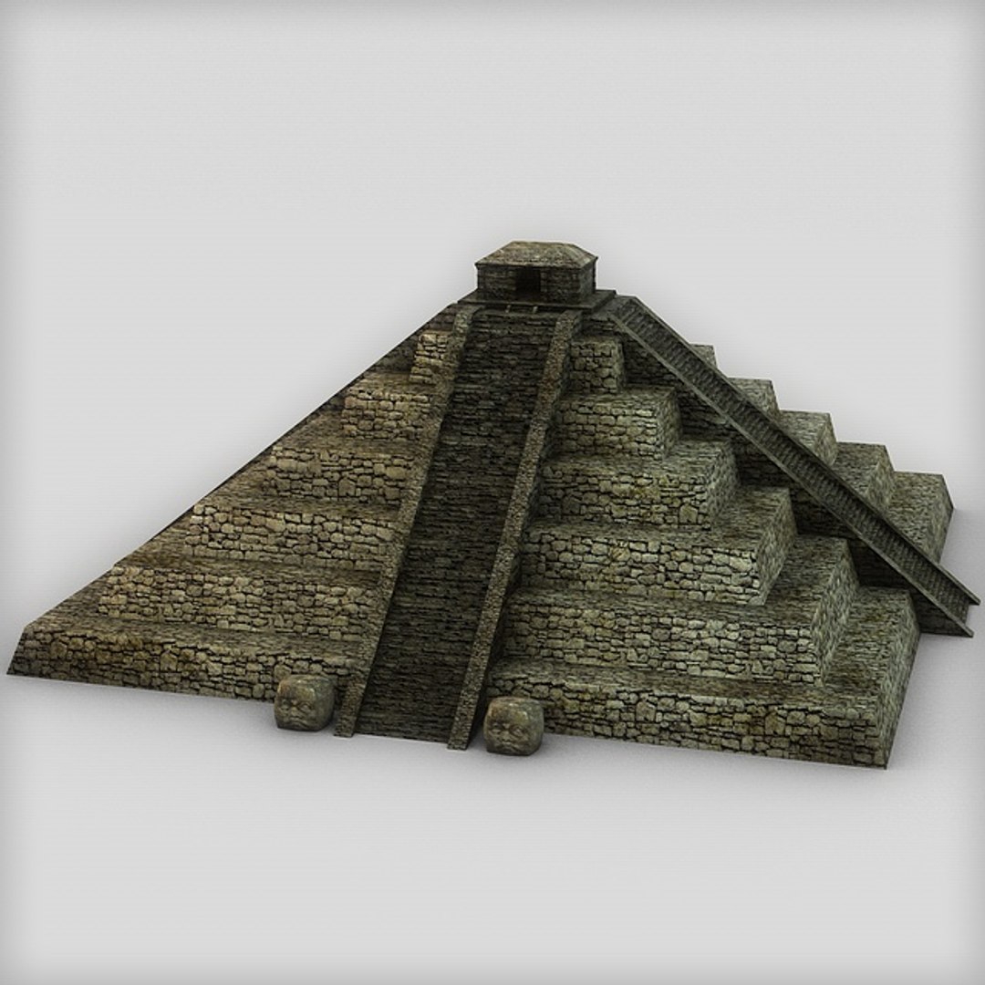 3d model ancient stone pyramid