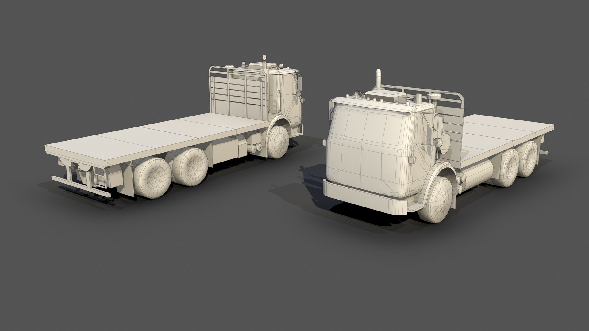 3D Autocar WX64 1998 Flatbed S01 - TurboSquid 2178593