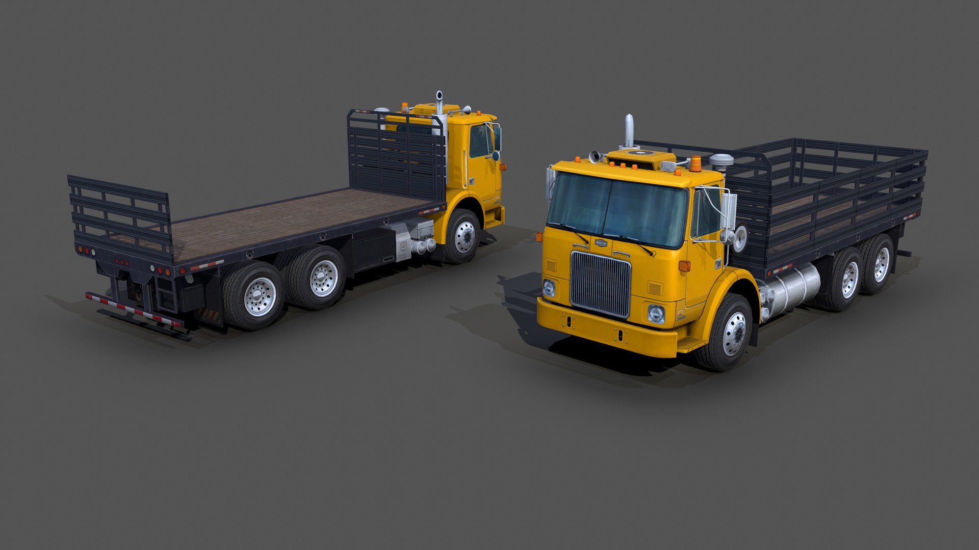 3D Autocar WX64 1998 Flatbed S01 - TurboSquid 2178593