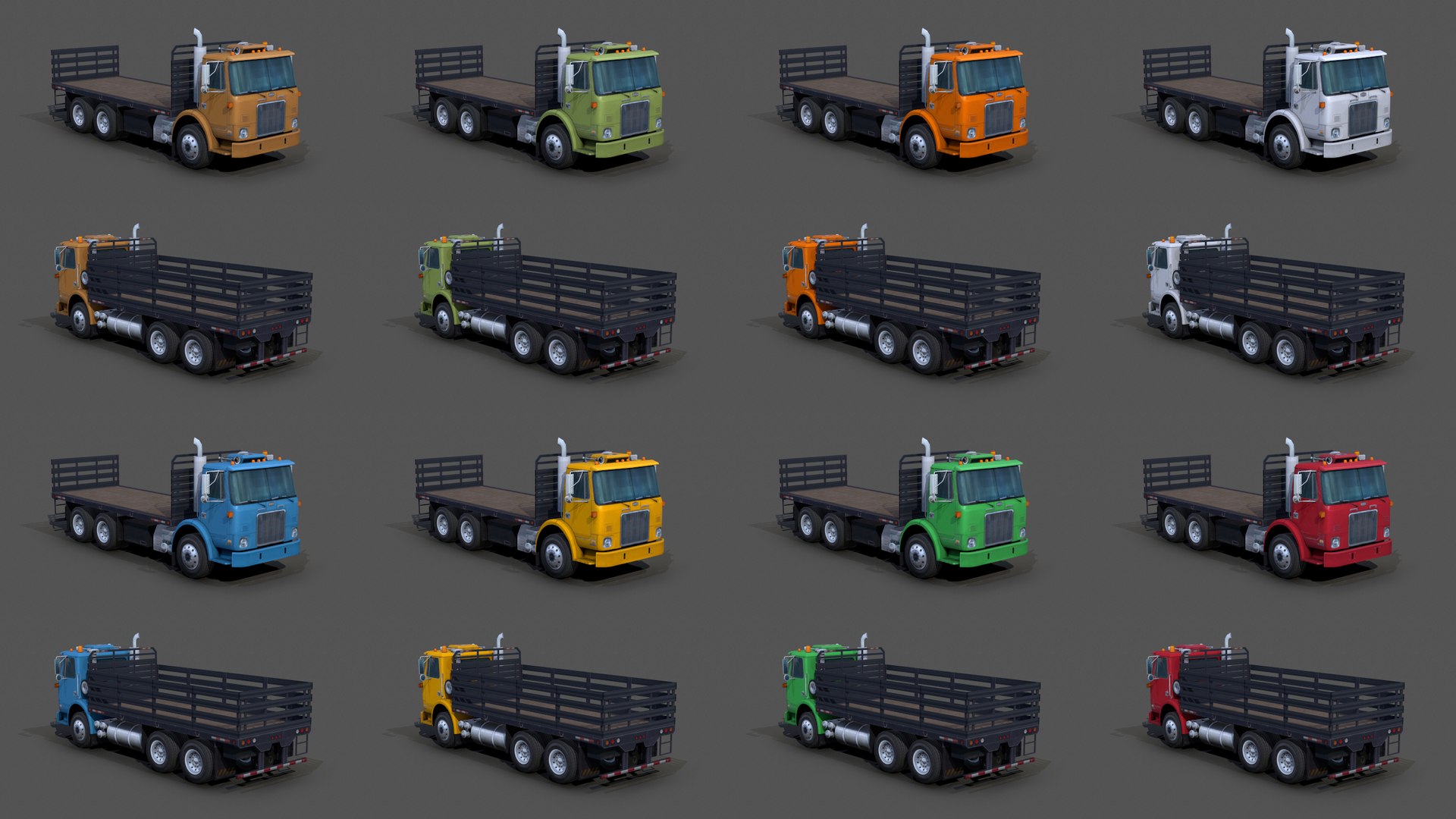 3D Autocar WX64 1998 Flatbed S01 - TurboSquid 2178593