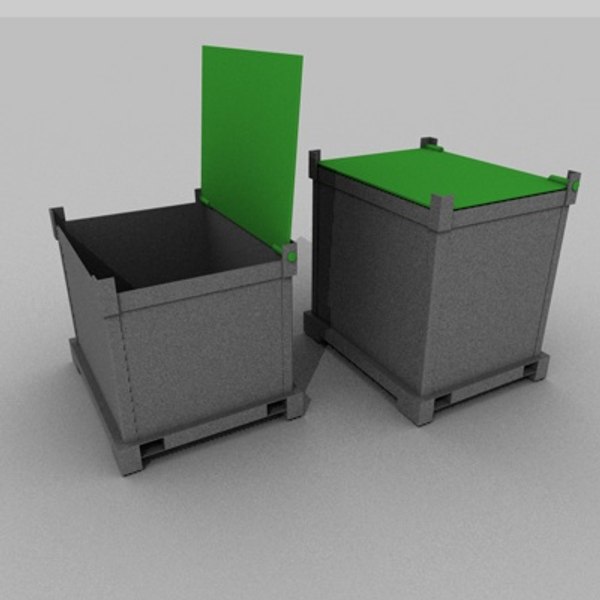 small containers 3d model