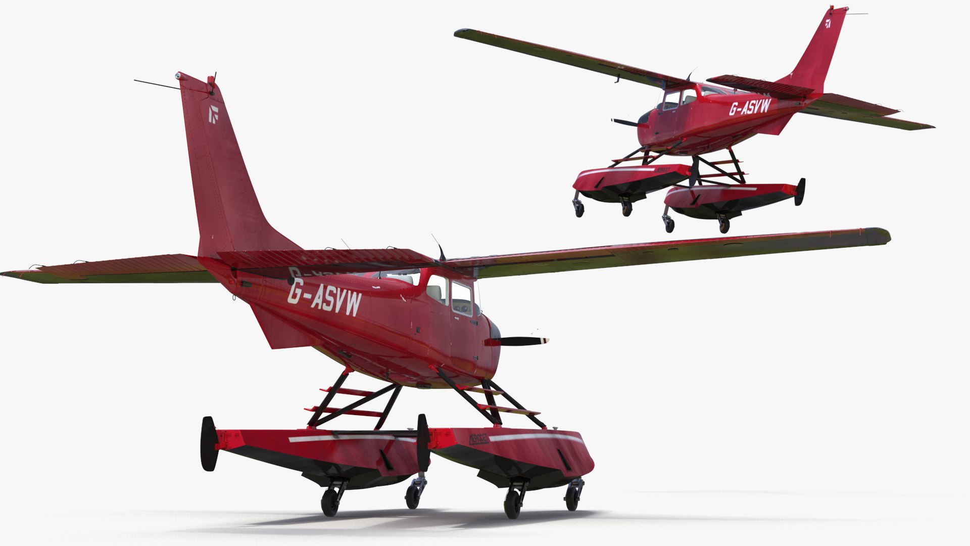 3D Model Seaplane Cessna 172 Rigged - TurboSquid 2377401