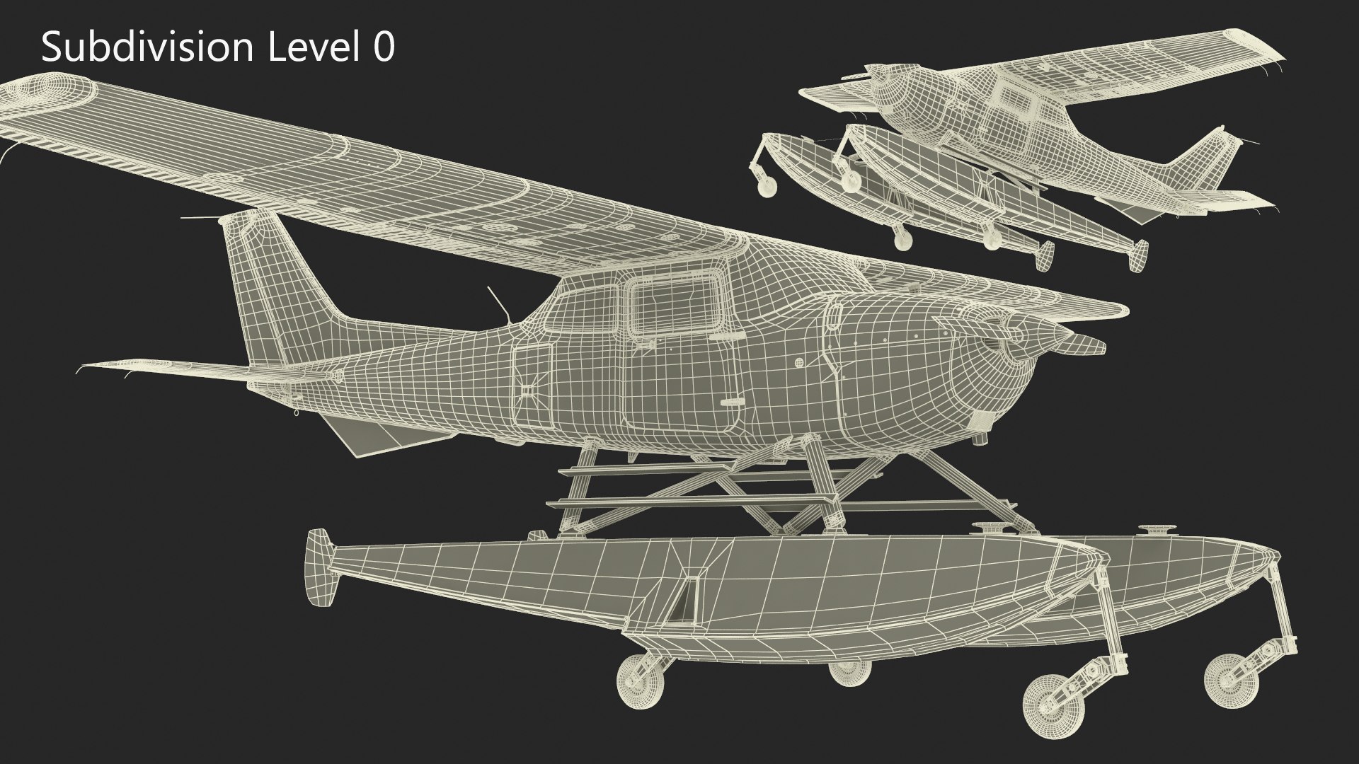 3D Model Seaplane Cessna 172 Rigged - TurboSquid 2377401