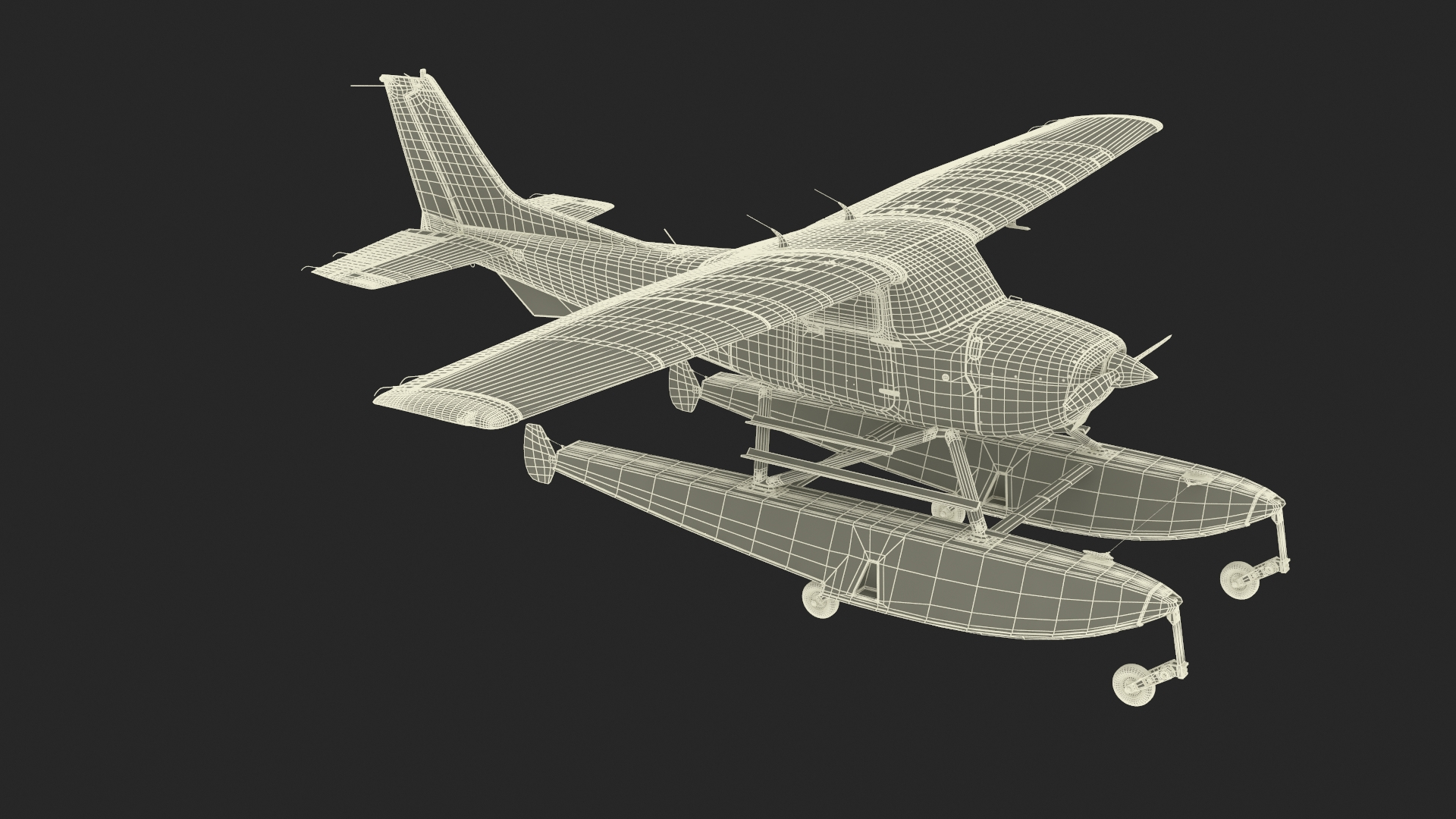 3D Model Seaplane Cessna 172 Rigged - TurboSquid 2377401