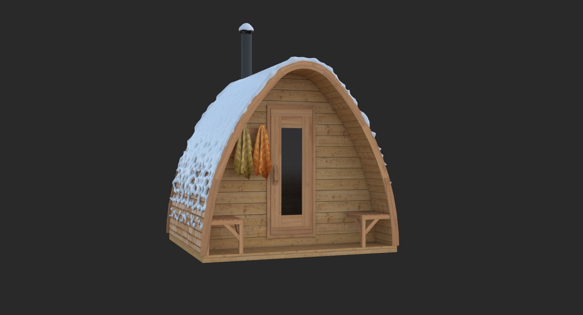 Sauna Pod 3D Model - TurboSquid 1401181