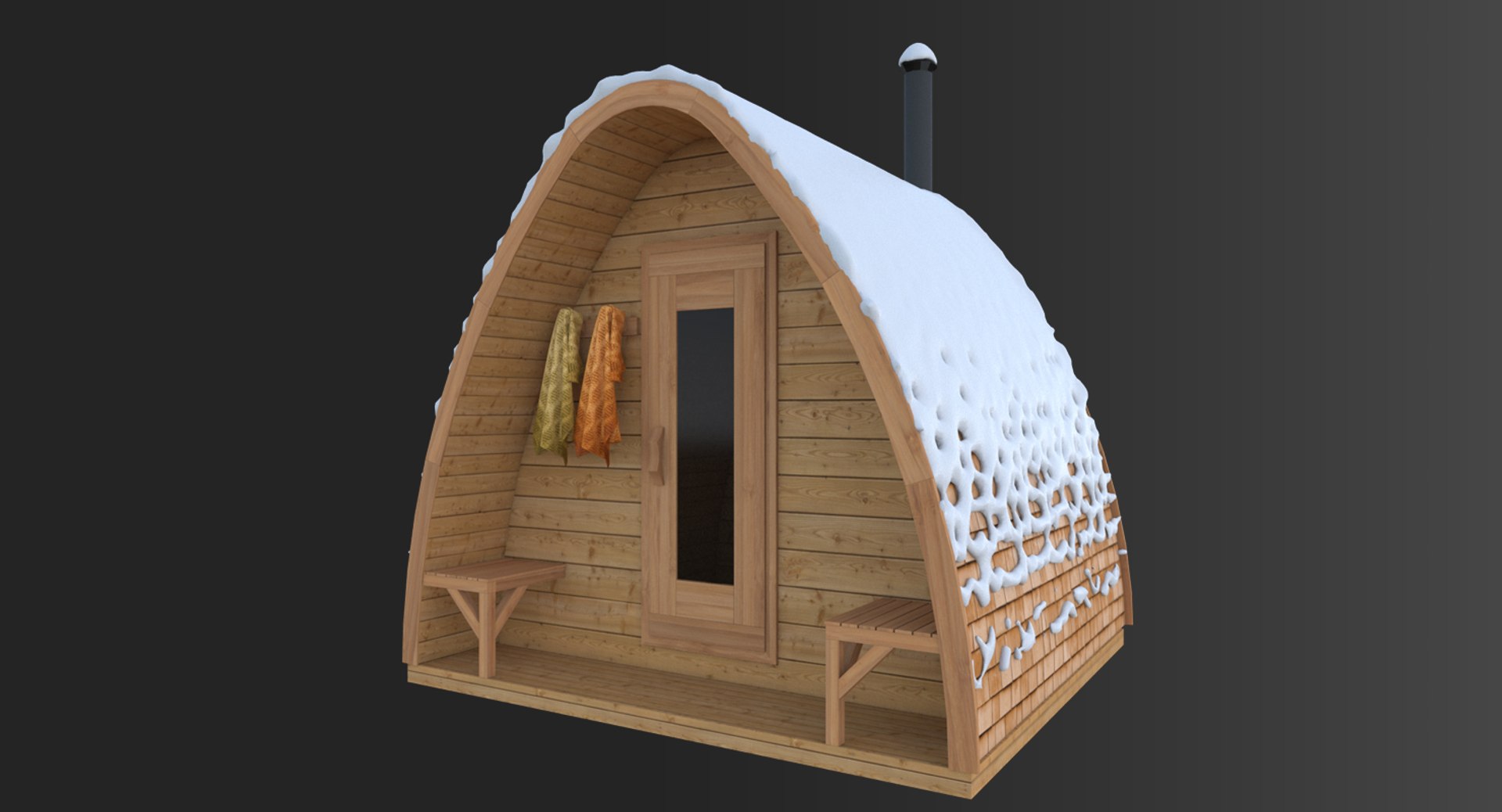 Sauna Pod 3D Model - TurboSquid 1401181