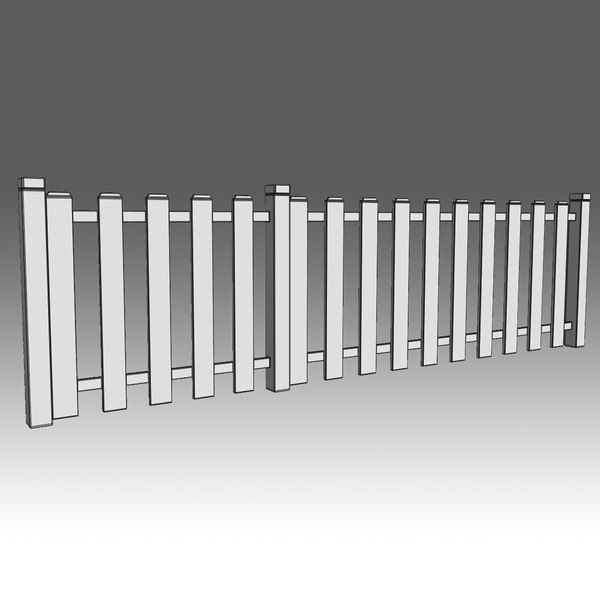 3D wood fence 10 - TurboSquid 1580480