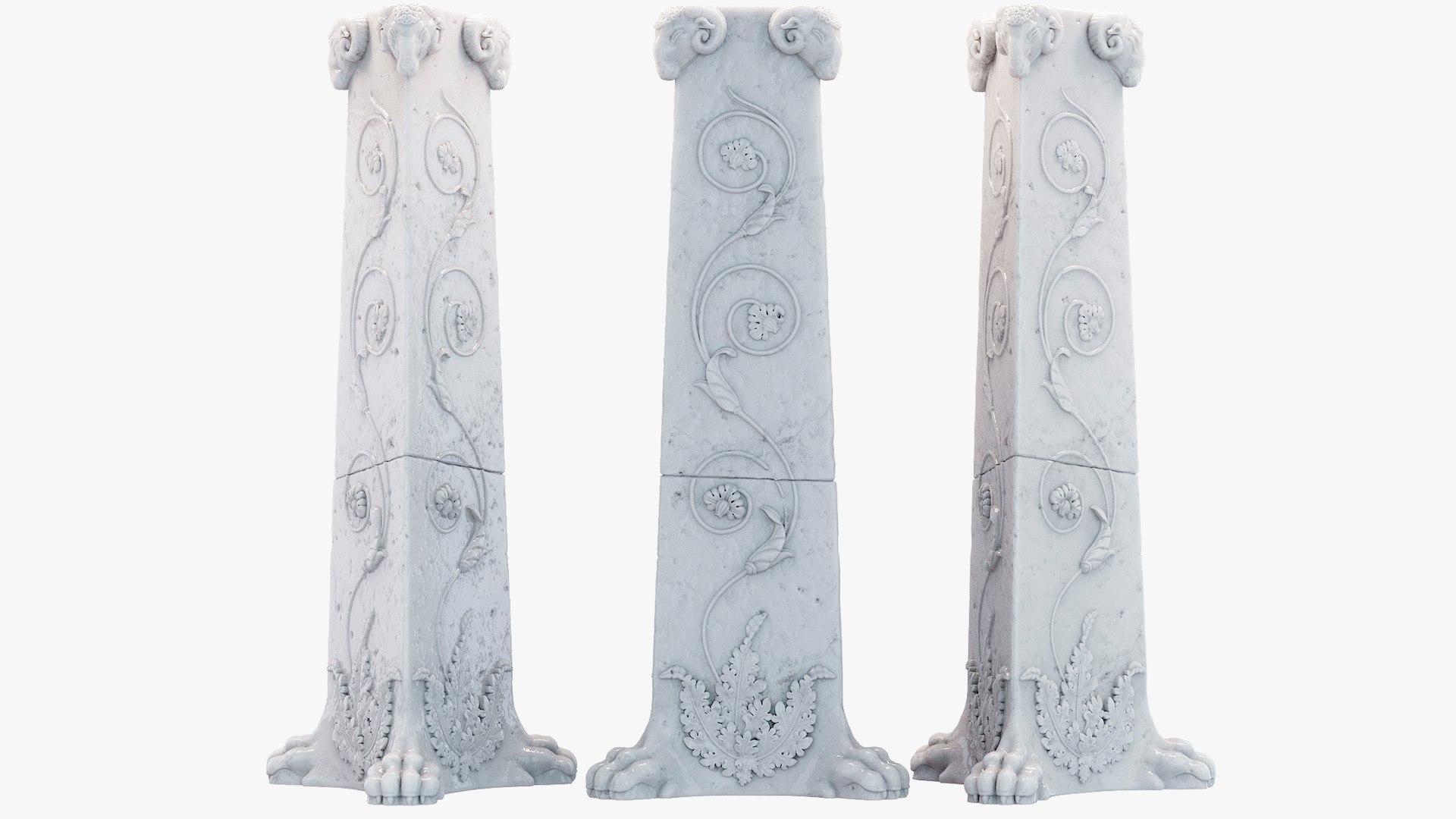 NEO-CLASSICAL MARBLE COLUMN Model - TurboSquid 2397847