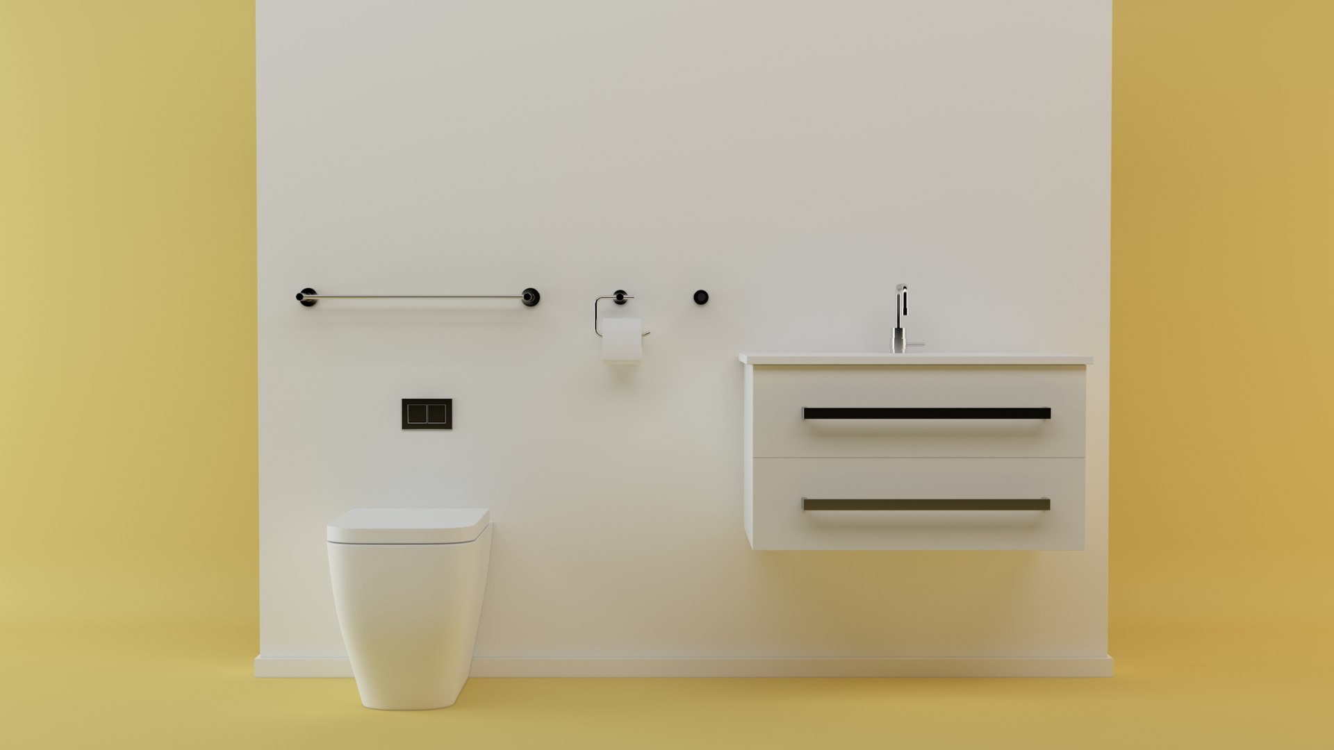 Toilet Set 3d Model