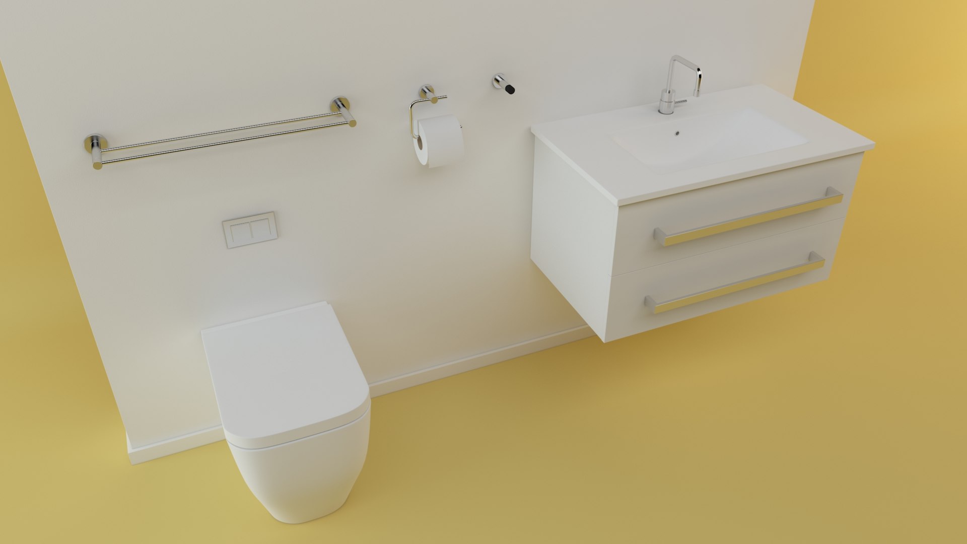 Toilet Set 3d Model