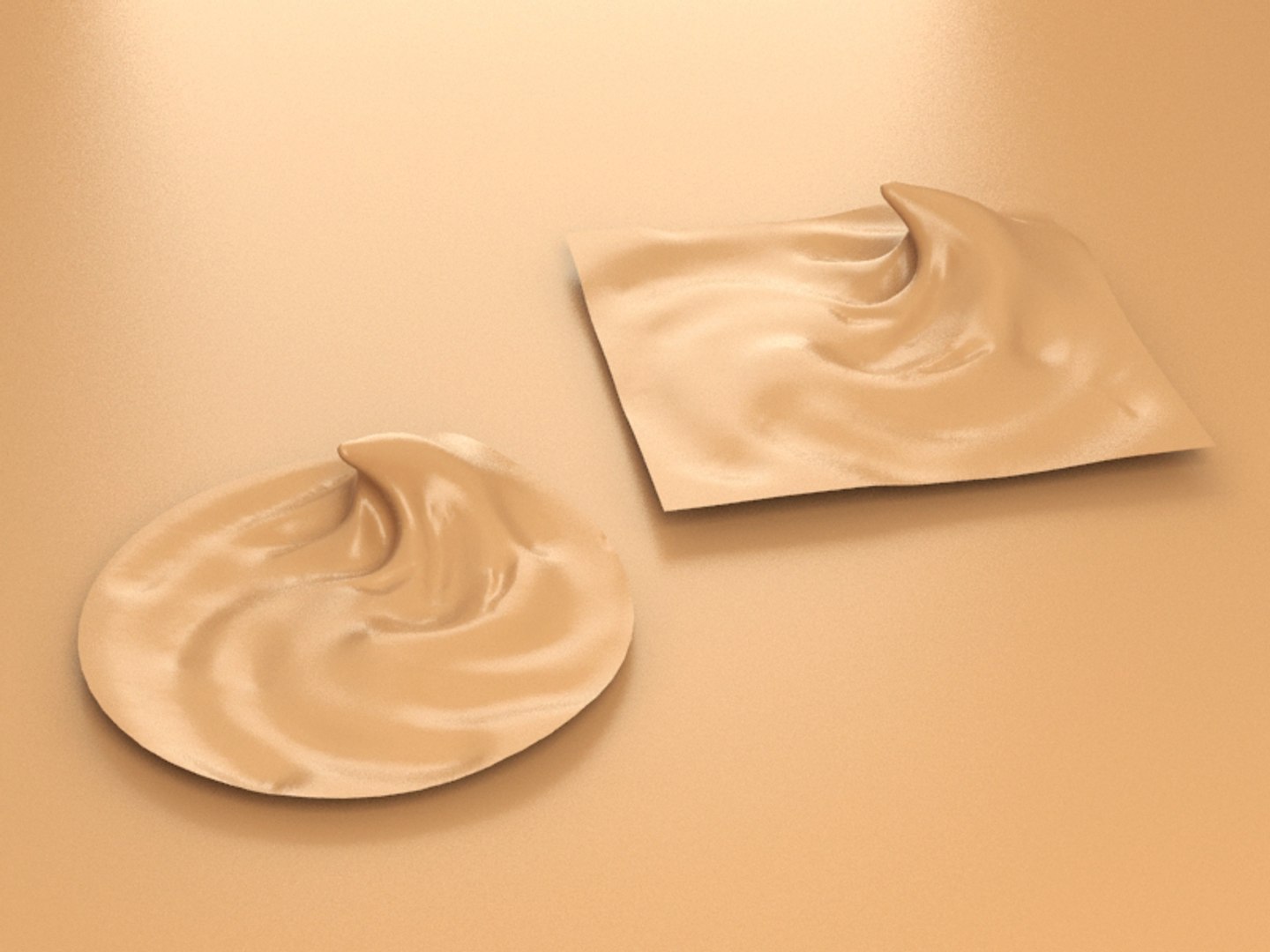 3D Cream Liquid 2 Shape - TurboSquid 1255169