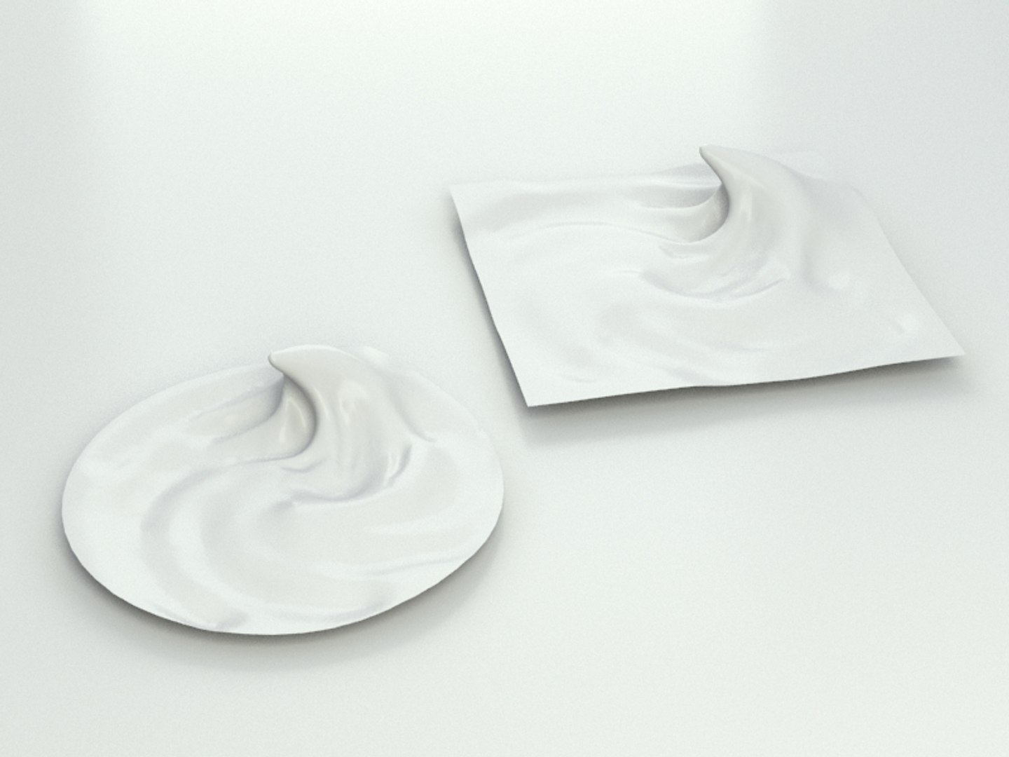 3D Cream Liquid 2 Shape - TurboSquid 1255169