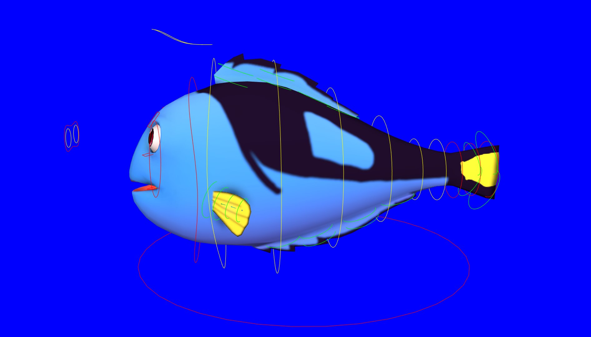 3D Blue Tang Fish Toon - TurboSquid 1586033